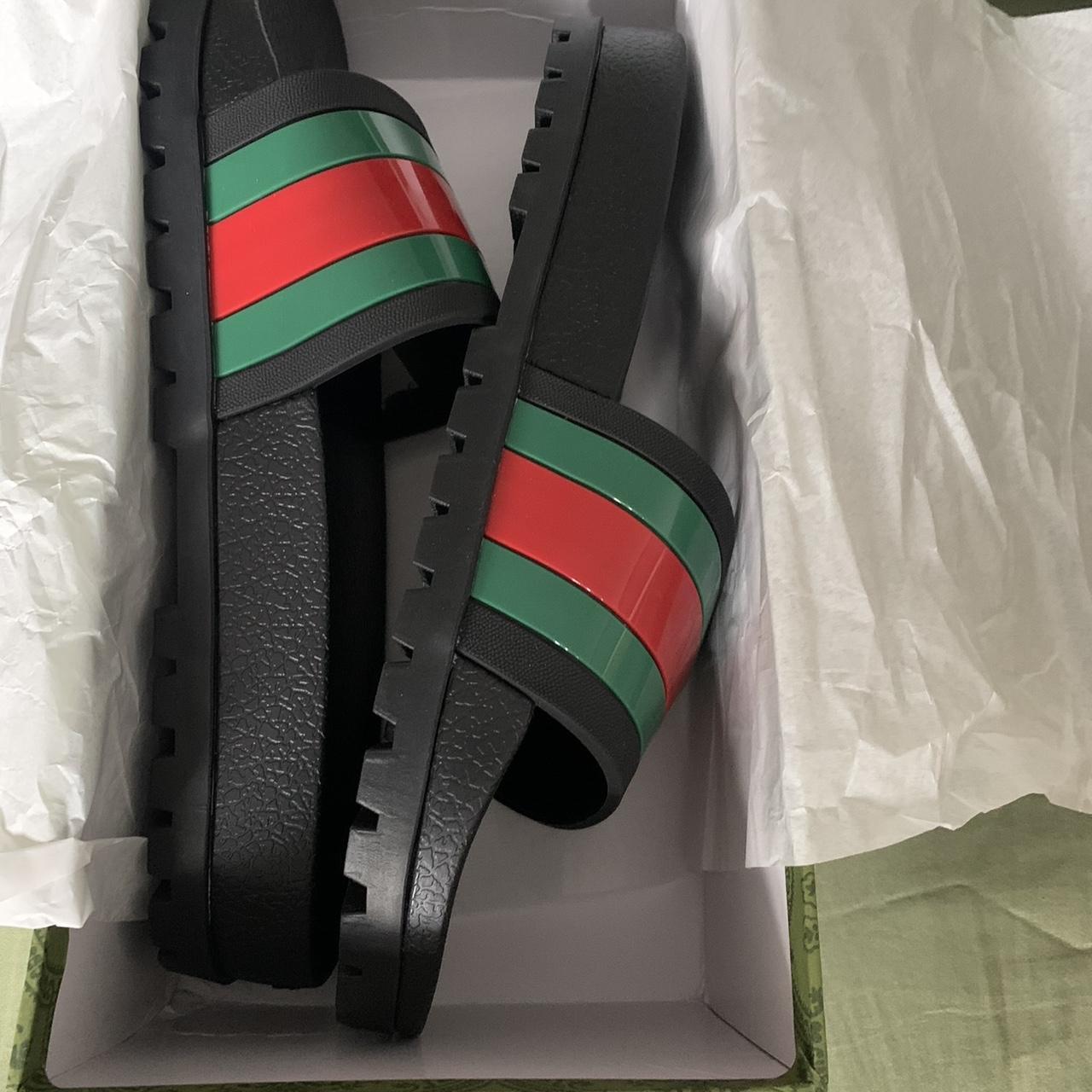 Gucci Black Pursuit web slides - Depop