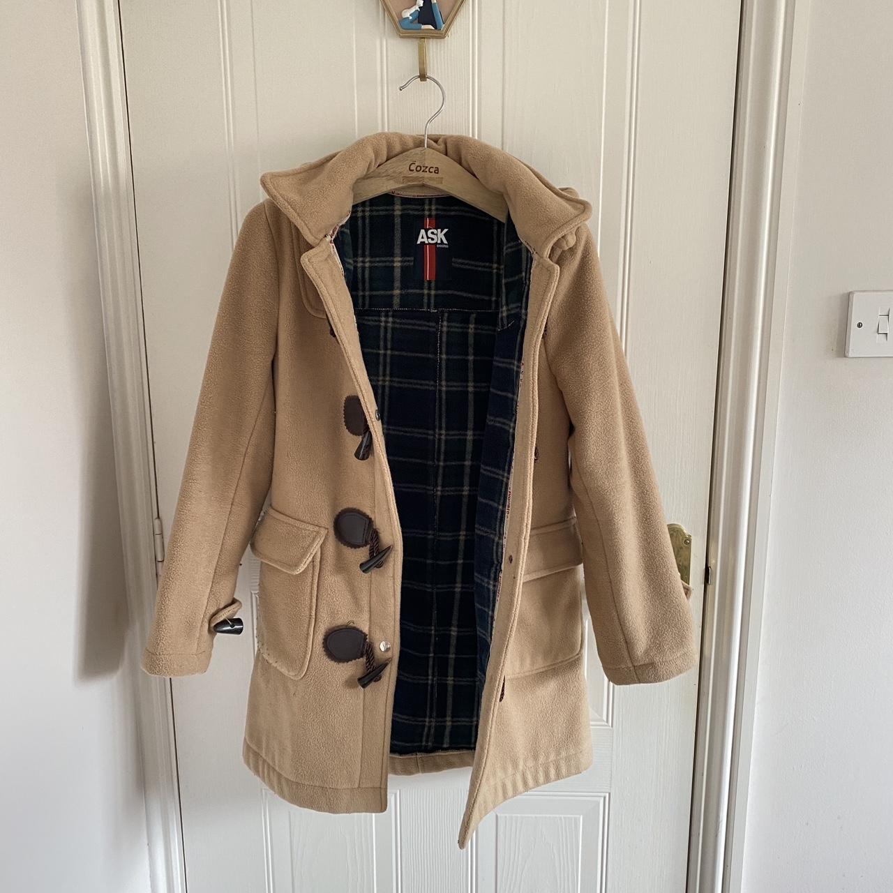 ASK Duffle Coat Ladies Wool Blend Toggle Button Size... - Depop