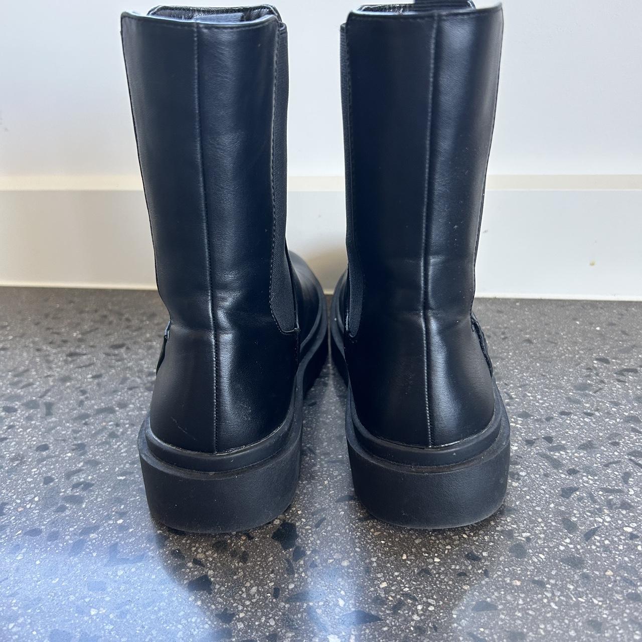 Seed Teen black combat boots 37 Like new, worn... - Depop