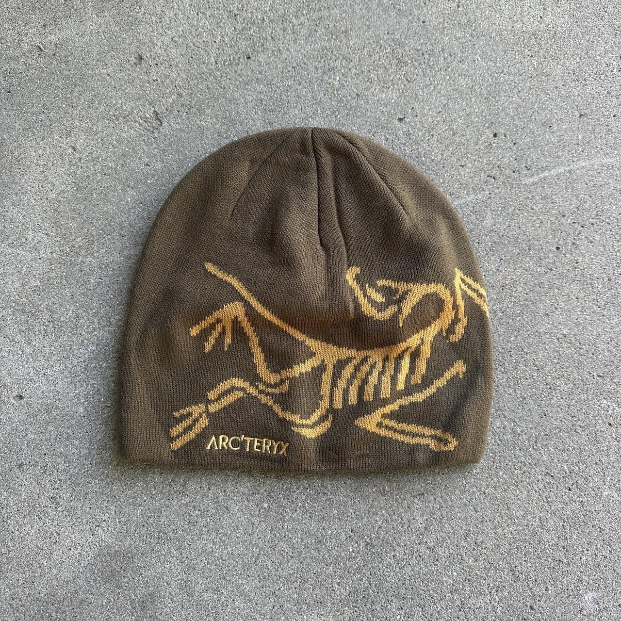 Arc'teryx beanie in the brown and gold... | Depop