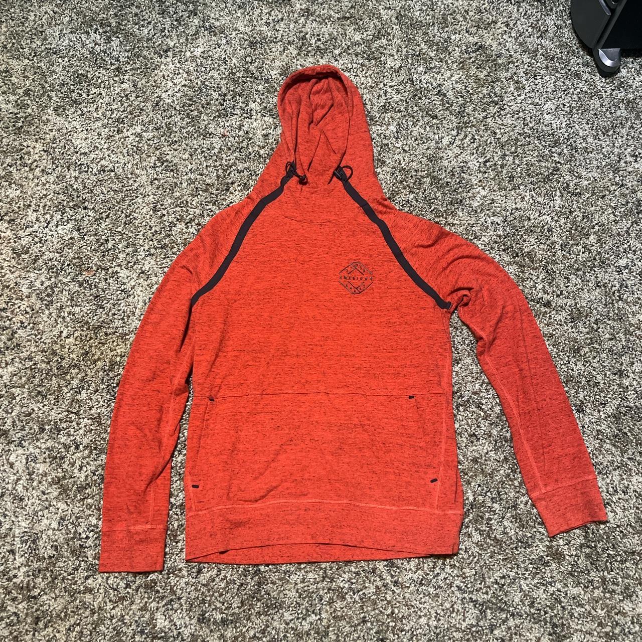 American Eagle Outfitters Men's Black and Red Hoodie | Depop