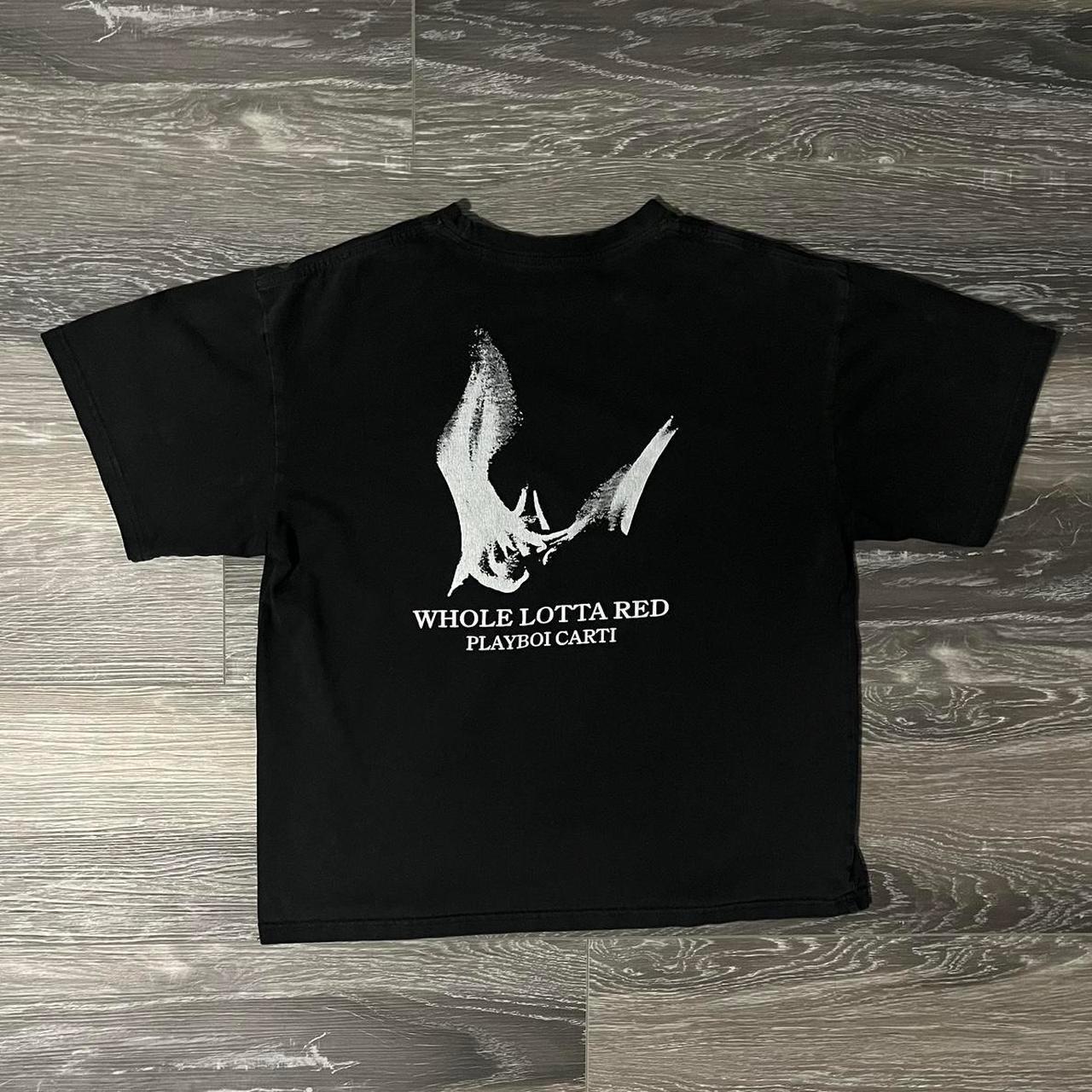 Playboi Carti Middle Finger Shirt, Whole Lotta Red... - Depop
