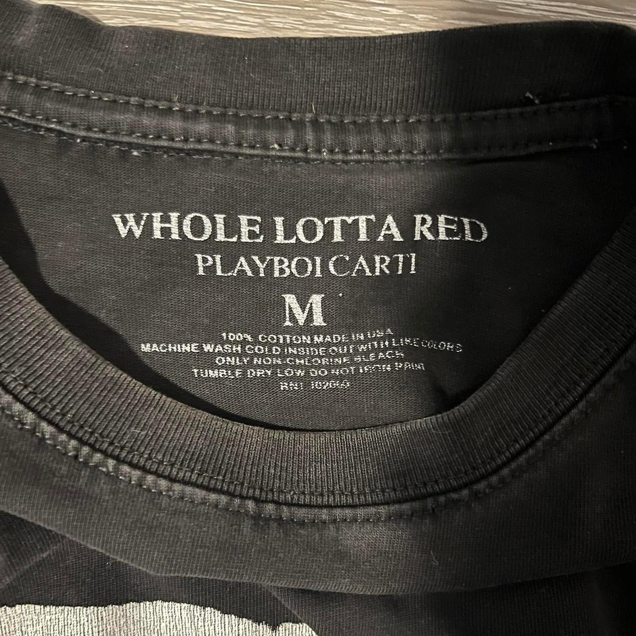 Playboi Carti Middle Finger Shirt, Whole Lotta Red... - Depop