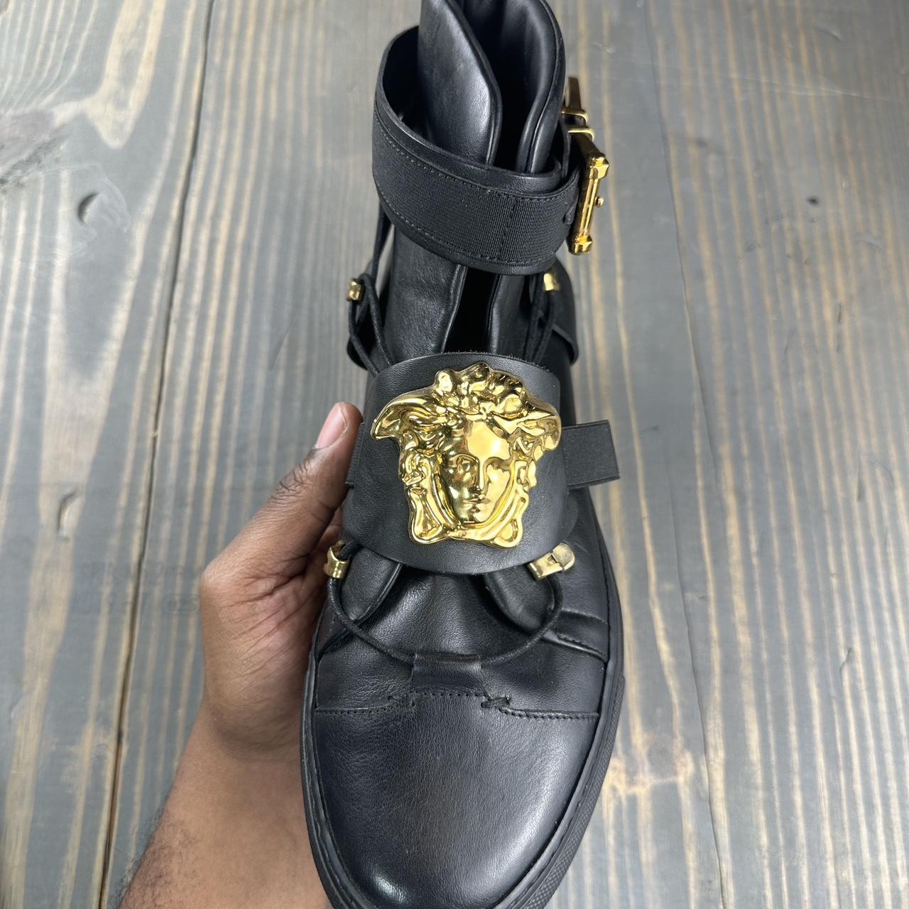 Versace Medusa Insignia Leather Sneakers Size... - Depop