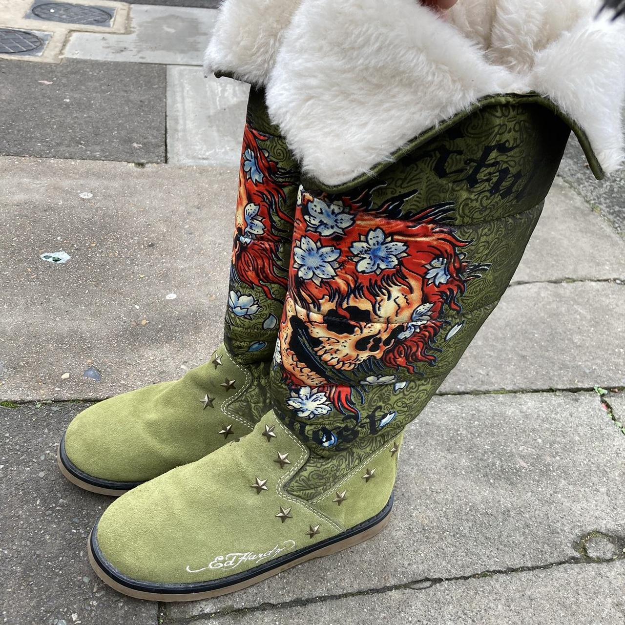 Ed Hardy Women's multi Boots | Depop