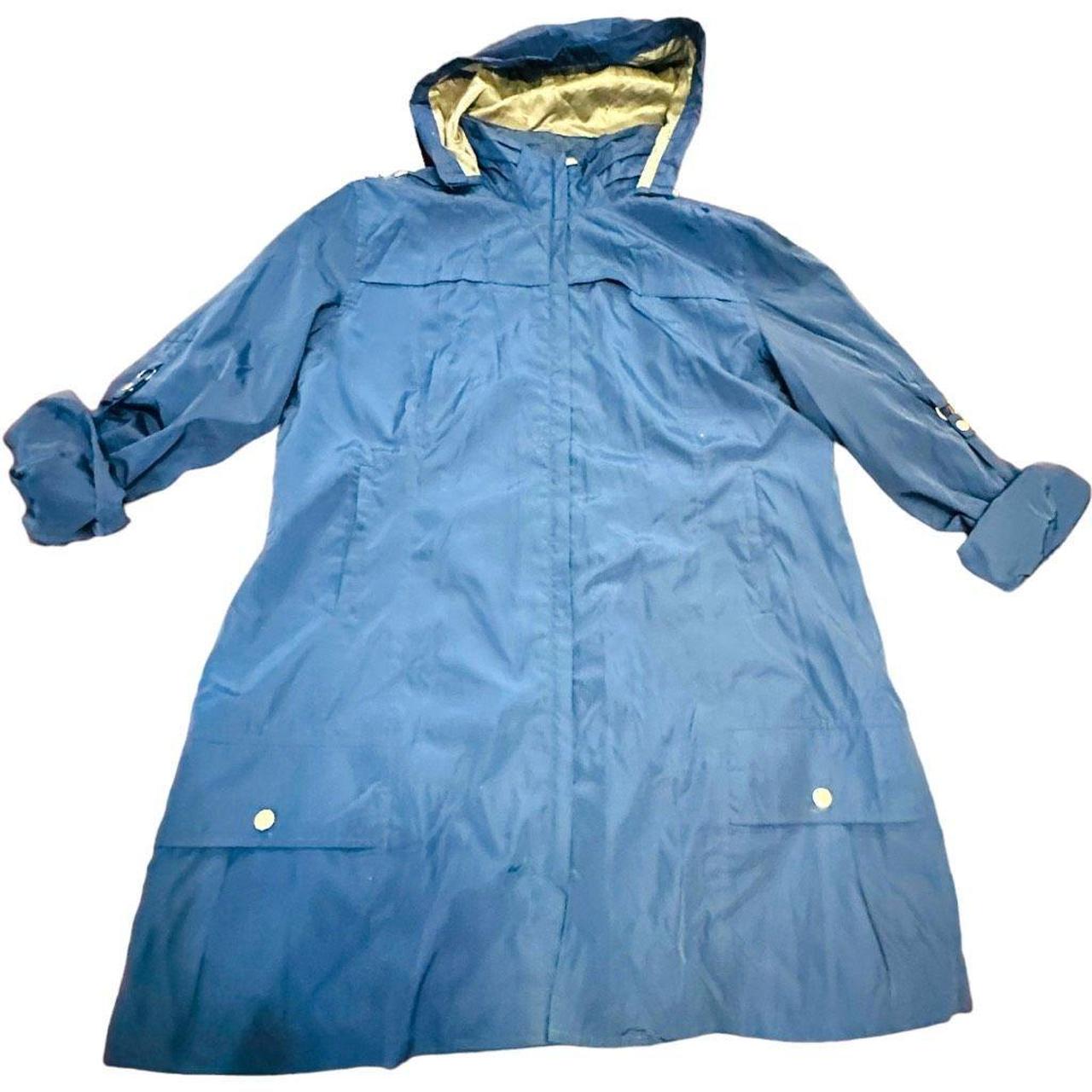 RAINFOREST Blue Rain Coat Jacket W/ Hood Water... - Depop