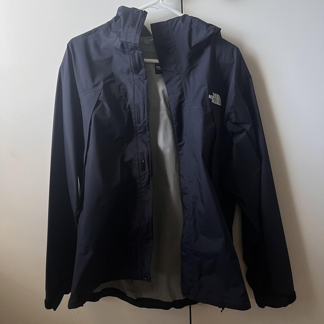 North face navy blue windbreaker Waterproof Bought... - Depop