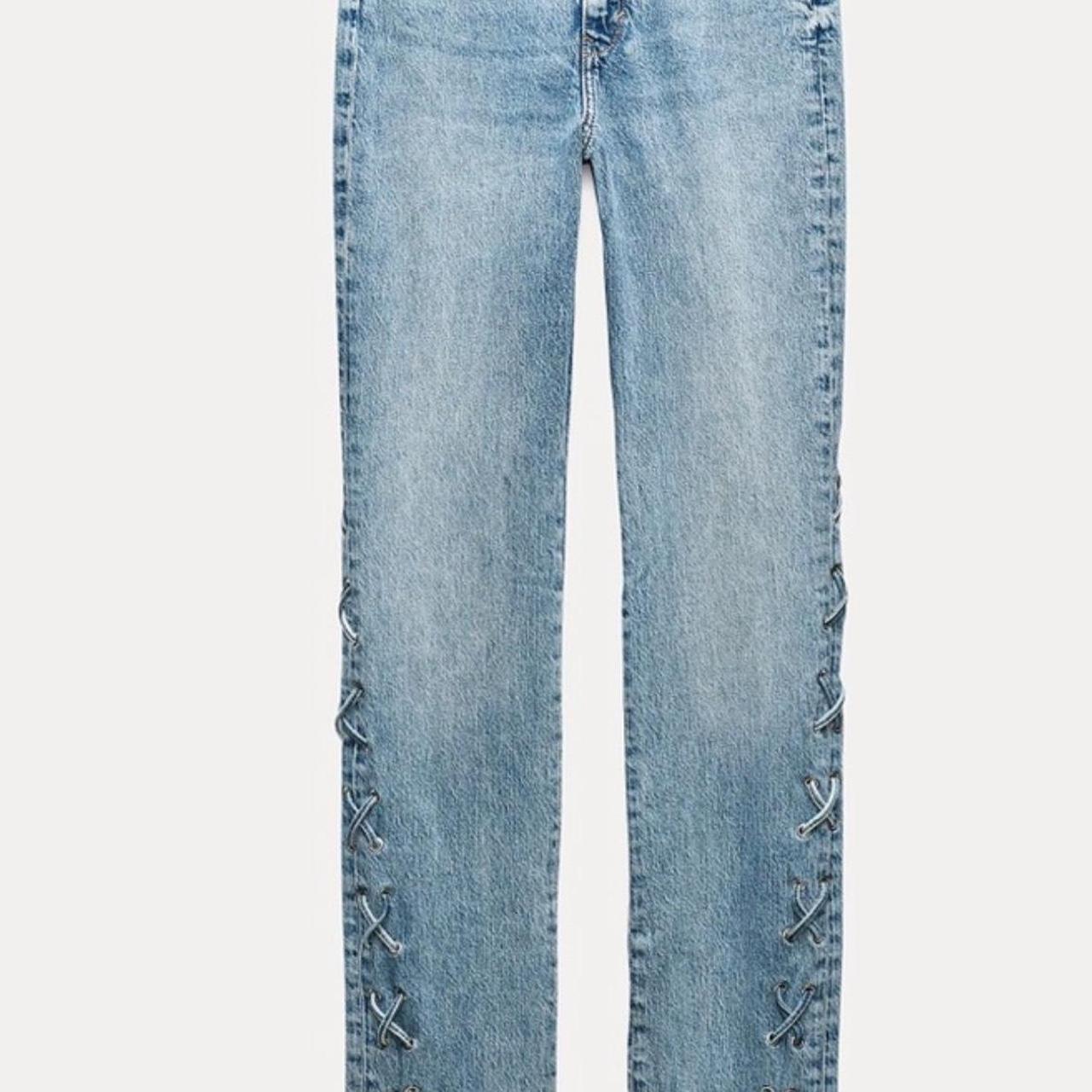Zara criss cross jeans Woman’s small size 2 Never... | Depop