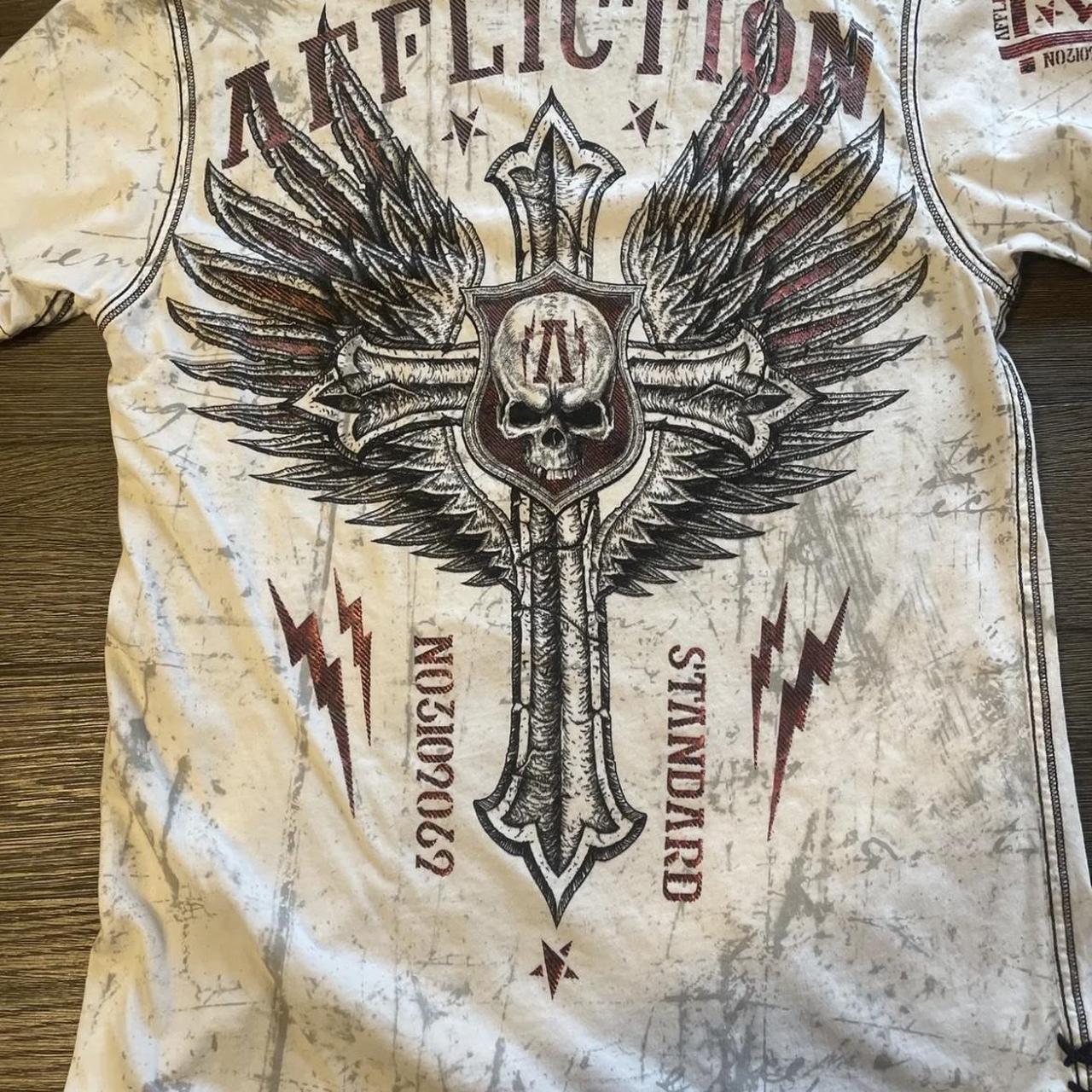 Affliction t shirt mens small. Mens shirt in great... - Depop