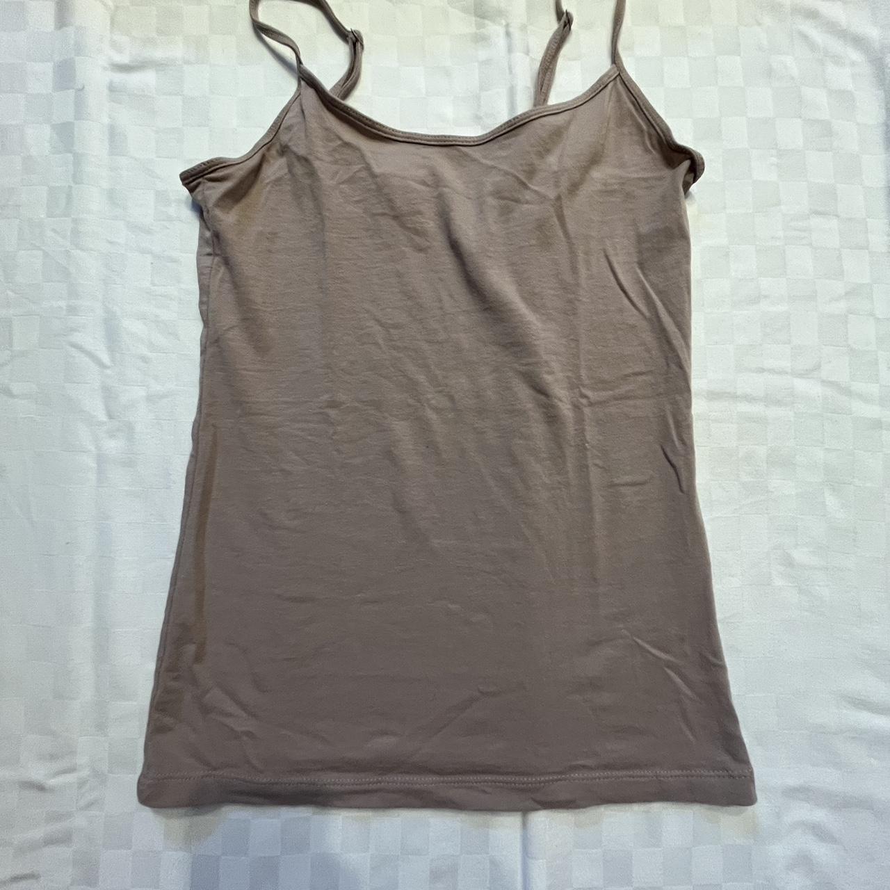 tan creamy coffee colored cami perfect for layering... - Depop
