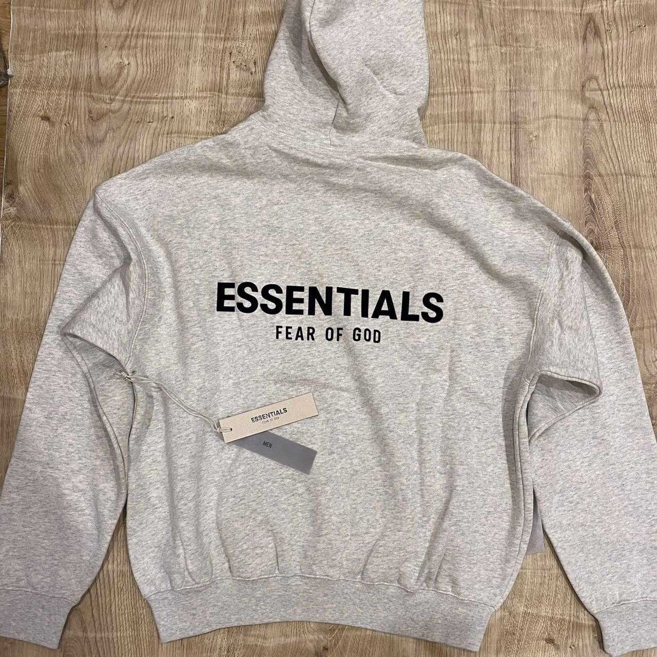 FoG essential light oatmeal hoodie Brand new Size... - Depop