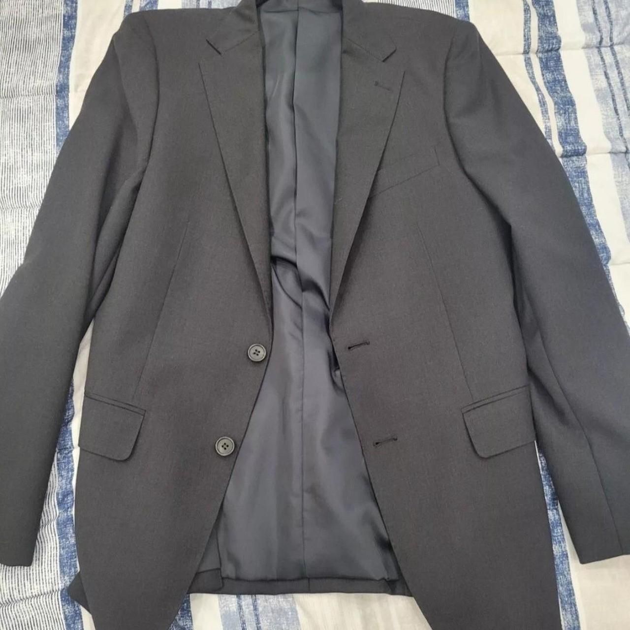This Men's Grey Suit Jacket by Trapani is a stylish... | Depop