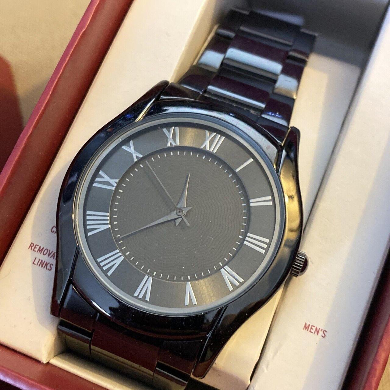 Merona Men's Vintage Watch With Stainless Band with... - Depop