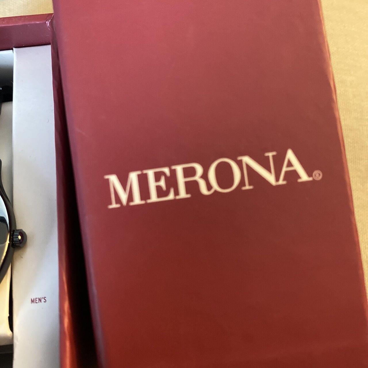 Merona Men's Vintage Watch With Stainless Band with... - Depop
