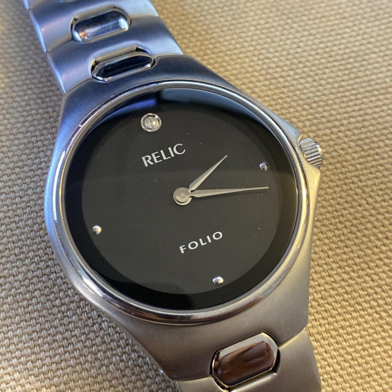 Relic Folio Men Watch Silver Stainless Steel 30m... - Depop