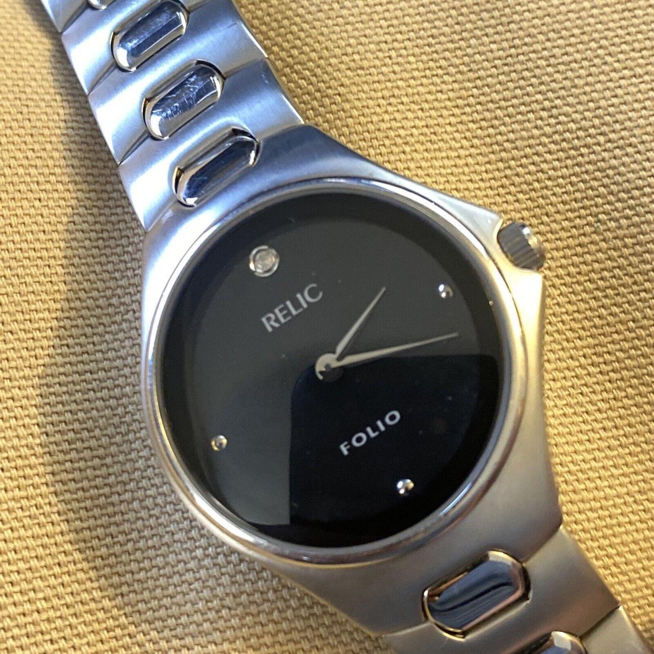 Relic Folio Men Watch Silver Stainless Steel 30m... - Depop