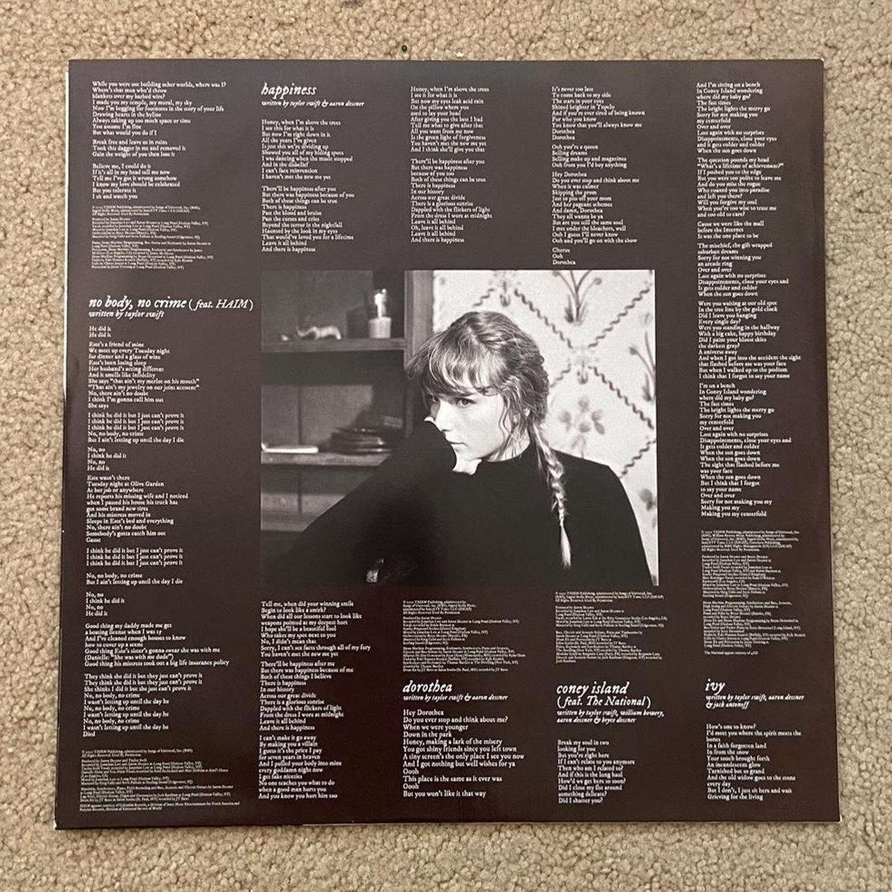 taylor swift- evermore vinyl record green never... | Depop