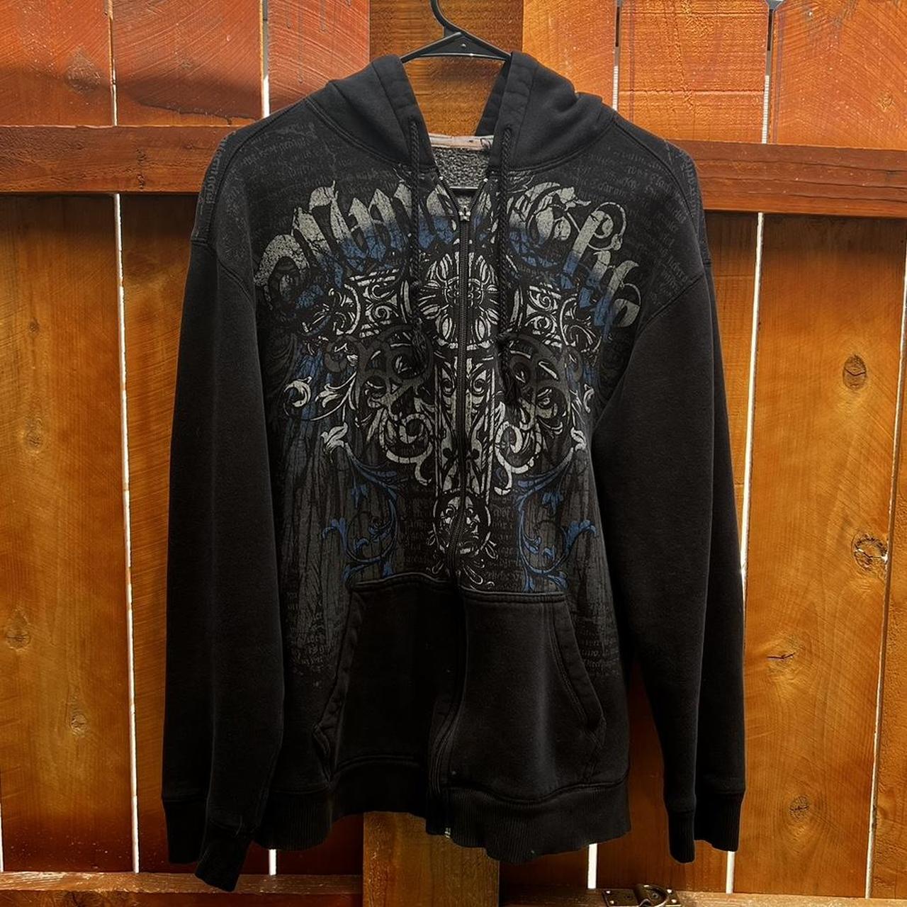 Affliction mma elite graphic zip up - size large L... - Depop