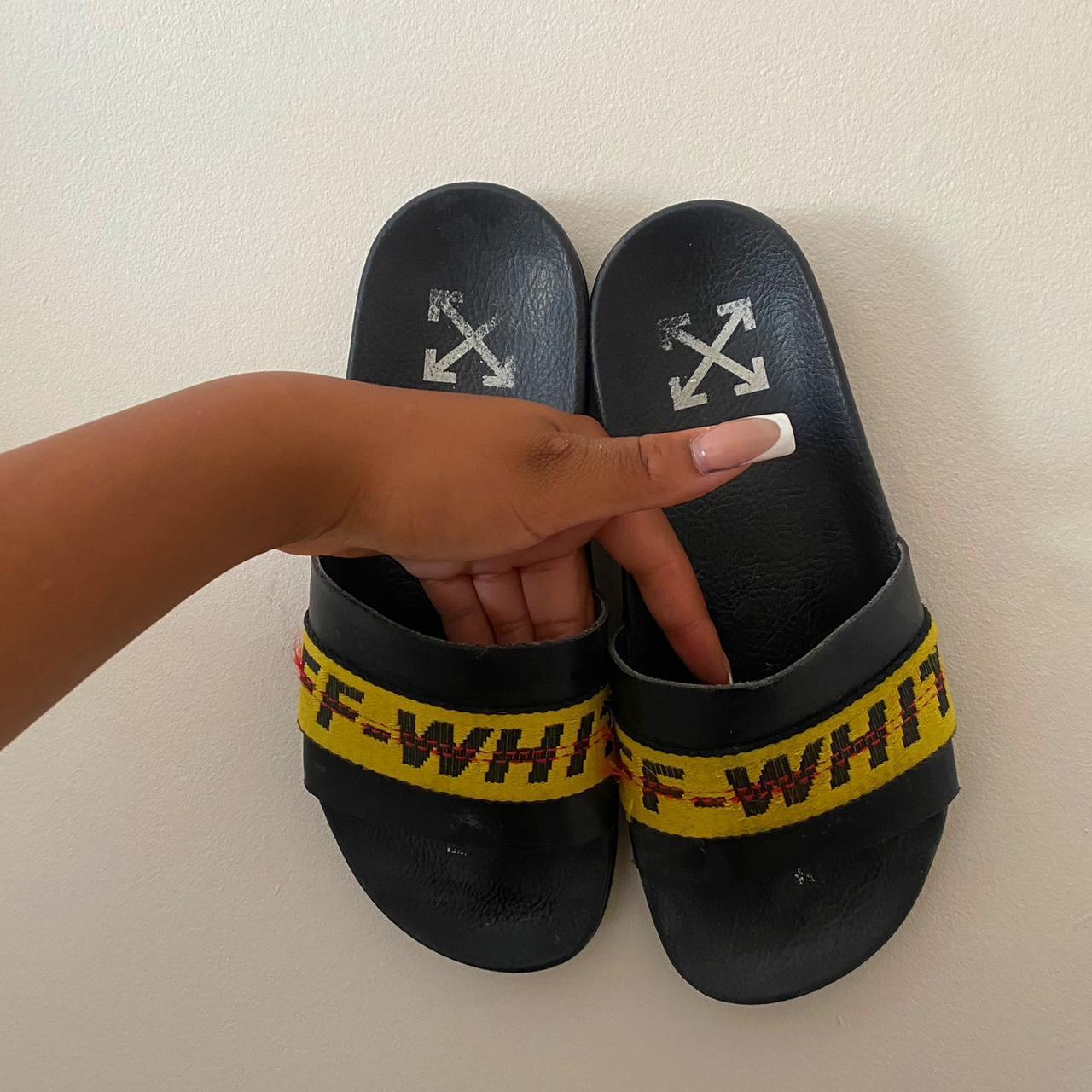 Off-white slides, size 5UK #size5UK #off-white... - Depop