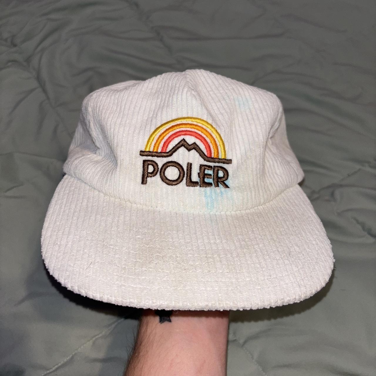 Poler white corduroy hat - Depop