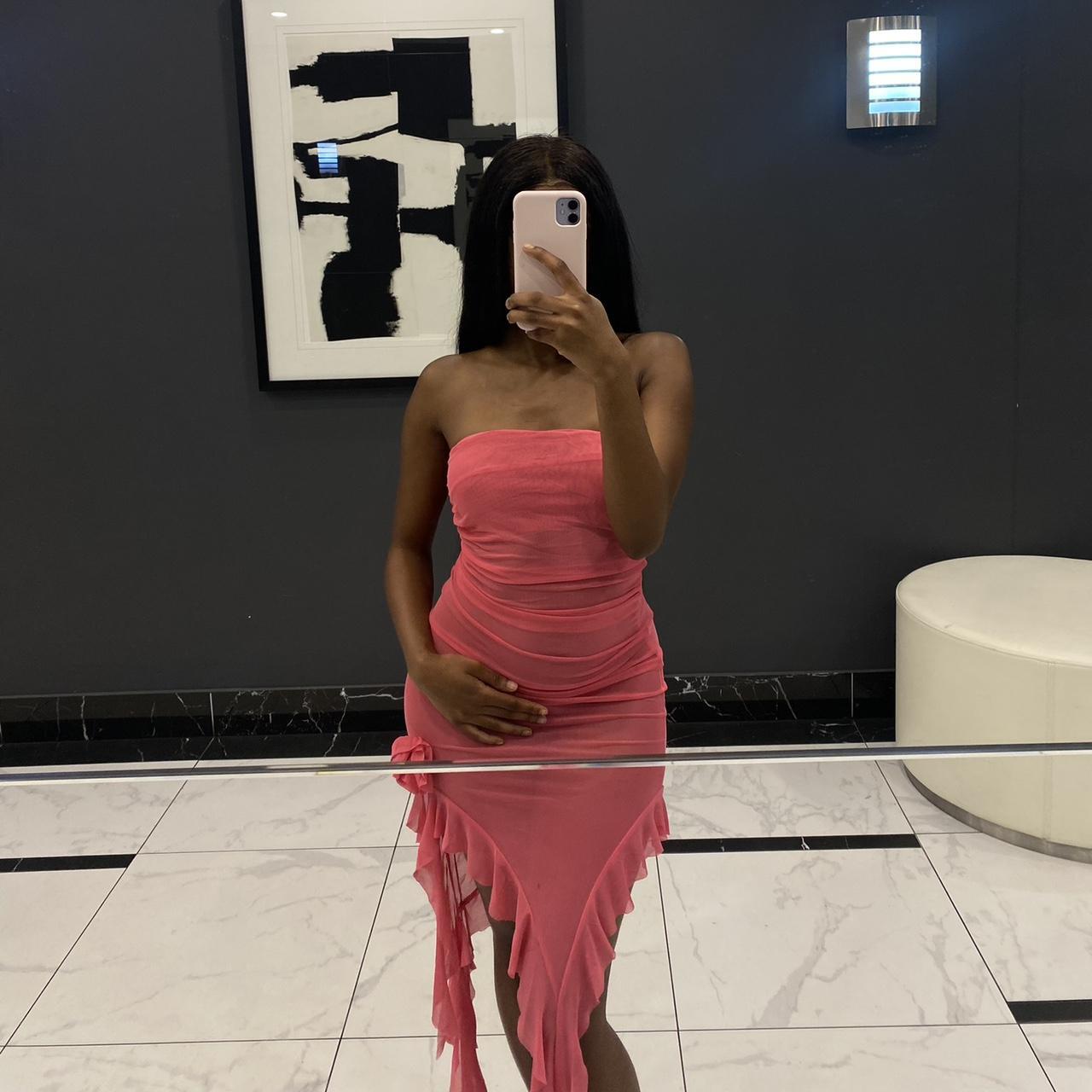 Emmiol Dress in Pink Bit see through - Depop