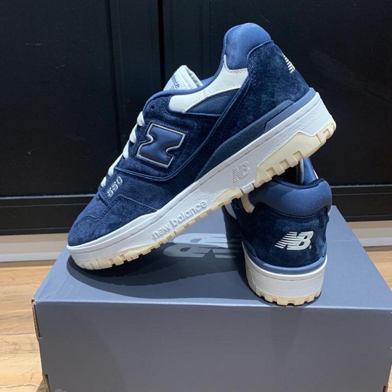 New Balance 550 Navy Suede - Men’s UK Size 10 -... - Depop