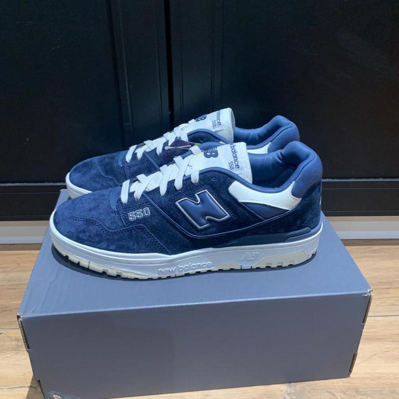 New Balance 550 Navy Suede - Men’s UK Size 10 -... - Depop