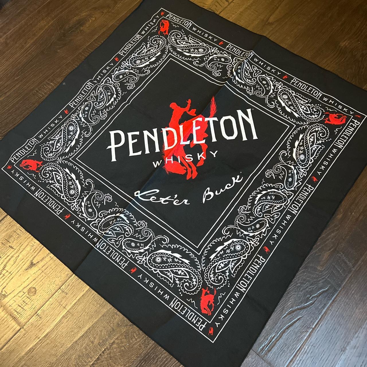 Pendleton Men's Black and Red Scarf-wraps | Depop