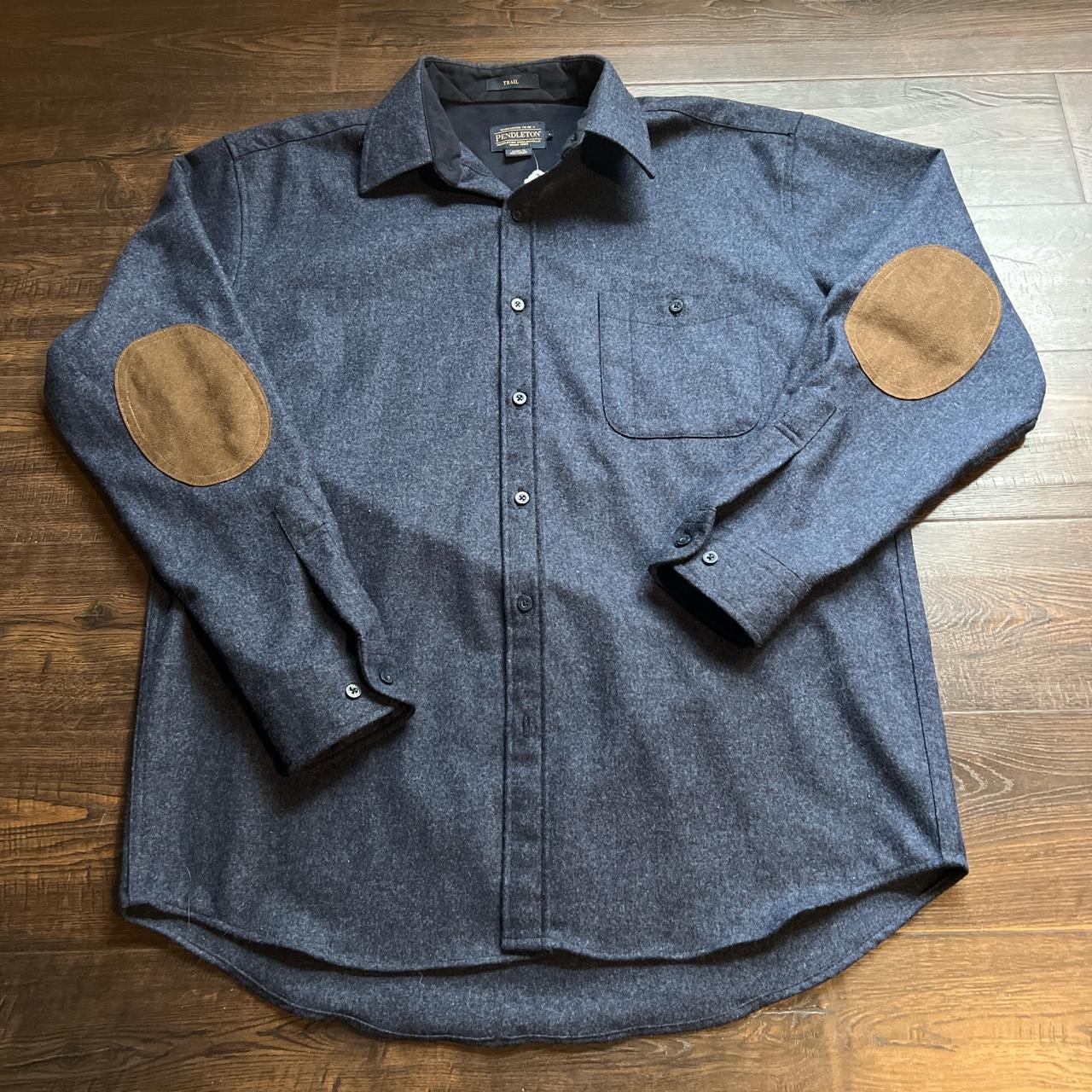 Pendleton Men's Navy and Brown Top | Depop