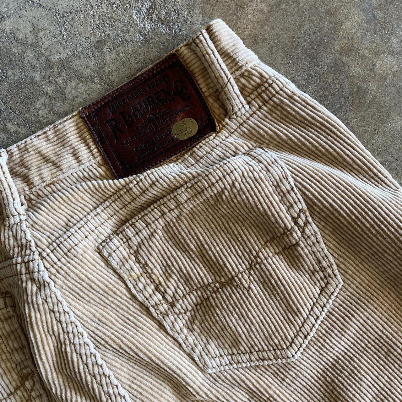 vintage ralph lauren corduroy pants size 4 28”... - Depop