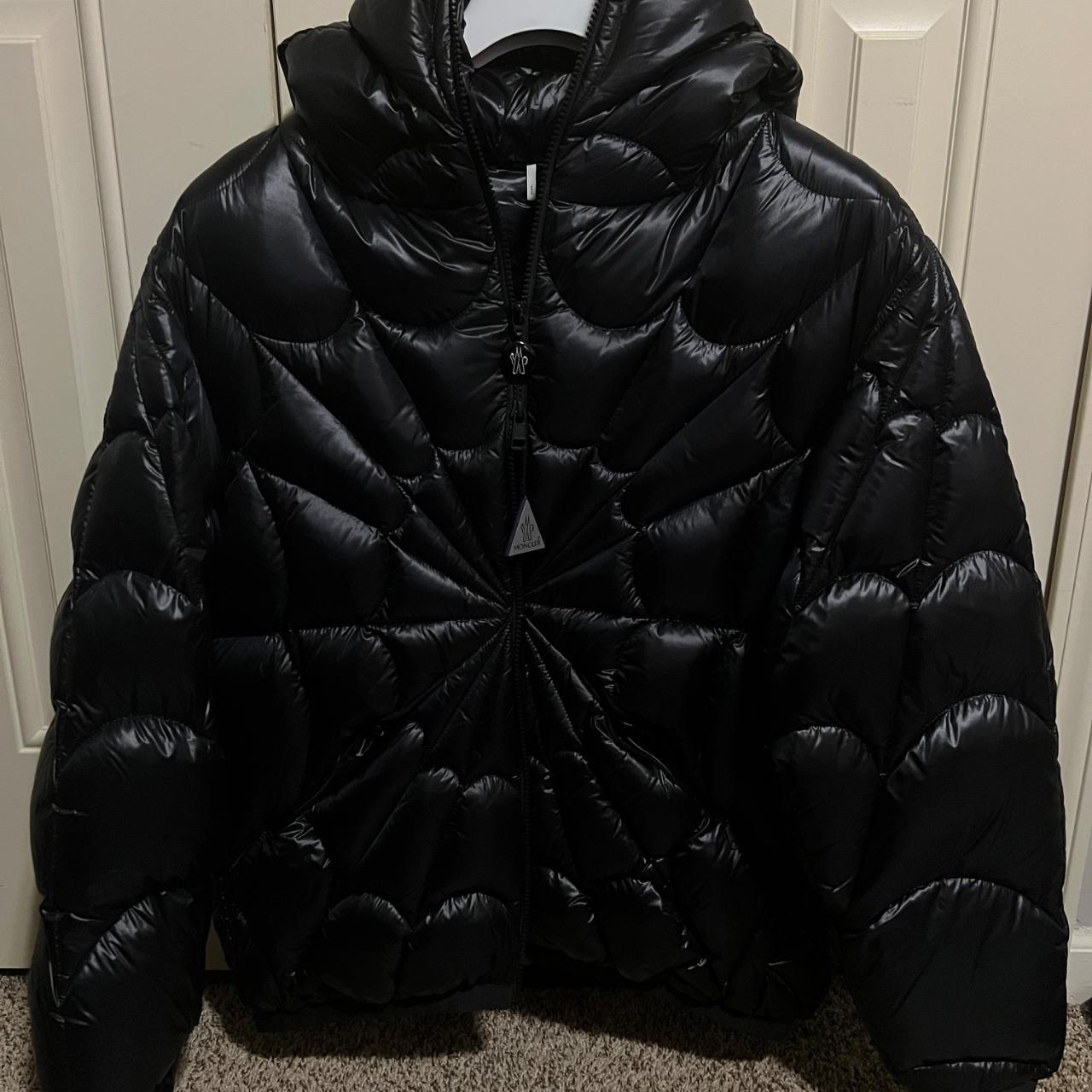 Moncler Violier Spider-Man Short Down Jacket Size 2,... - Depop