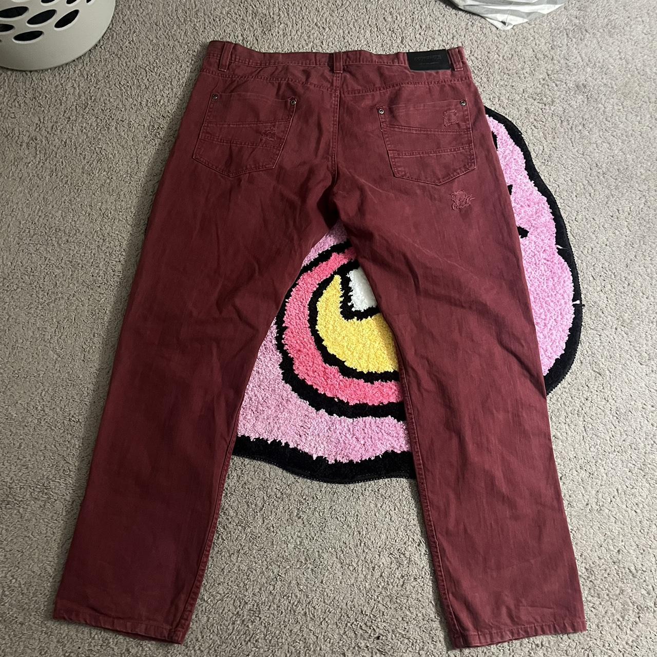 Red distressed south pole denim, size... | Depop