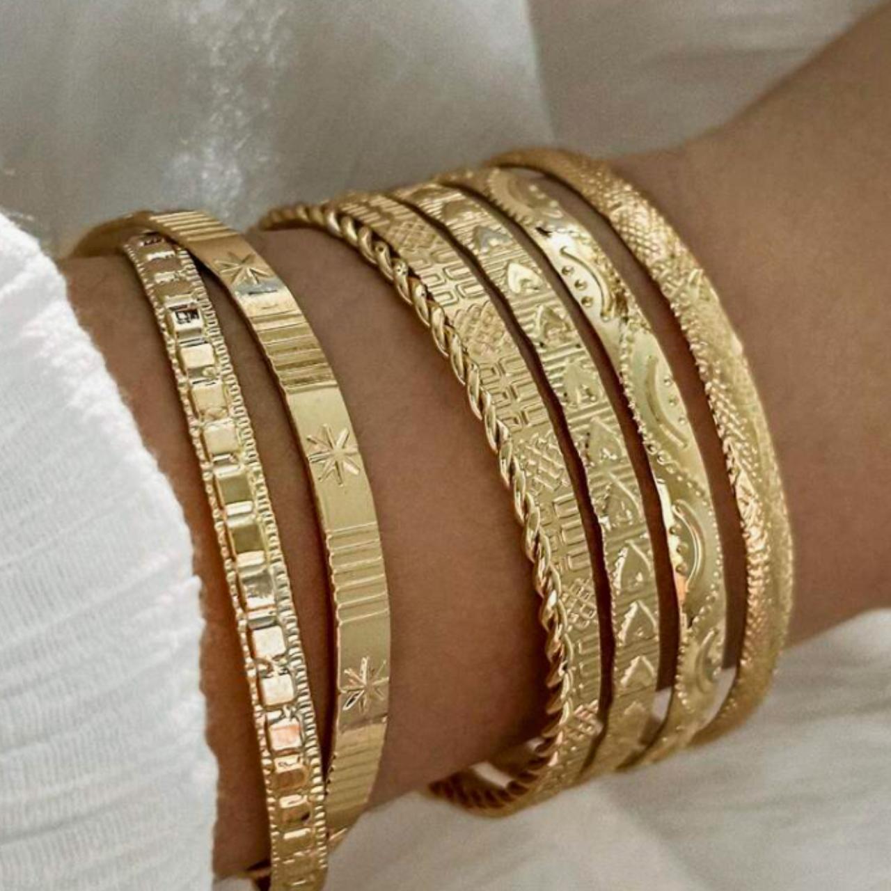 7pcs/Set European And American Style Bangle Set With... | Depop