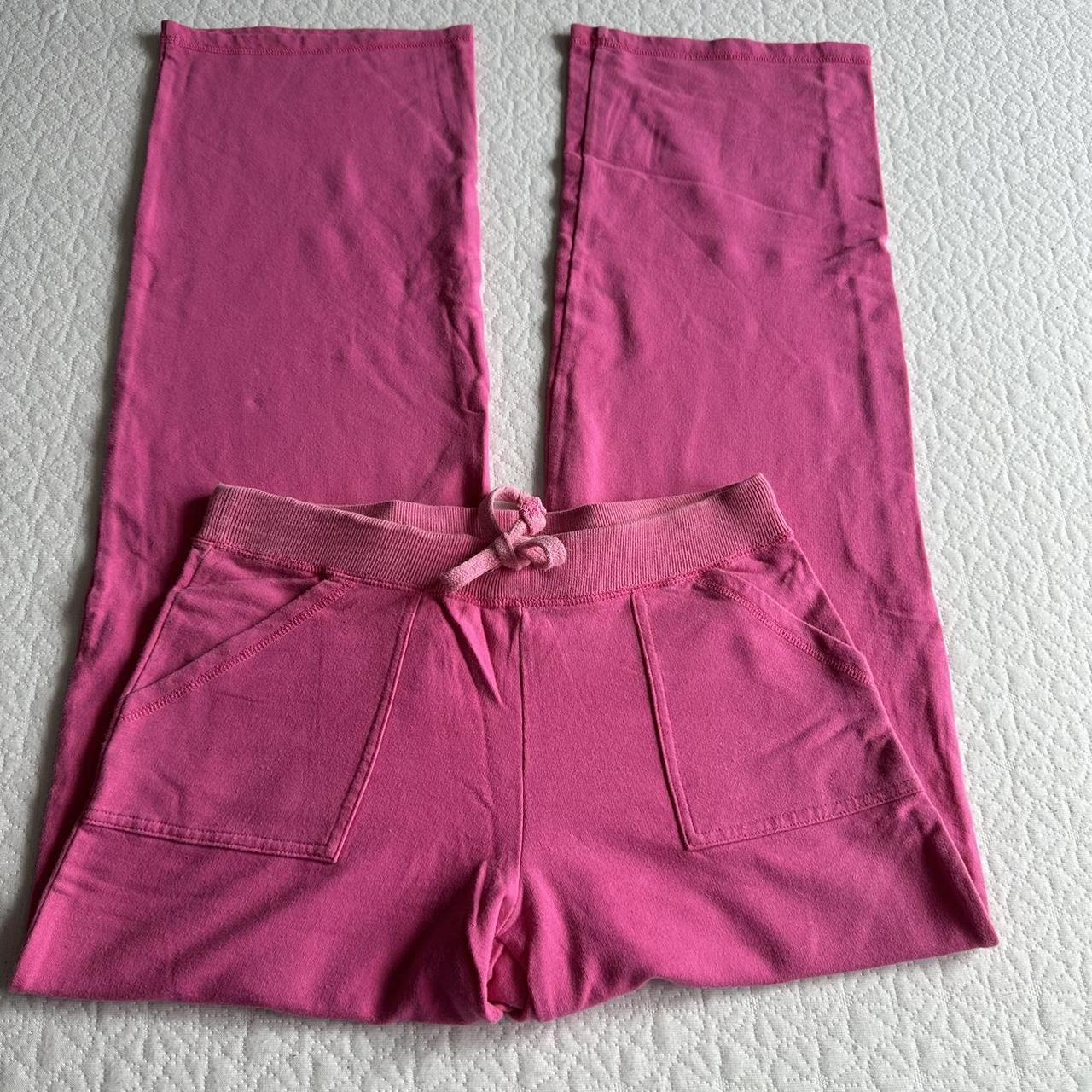 Y2k low rise pink leg cargo pants Early 2000s low... - Depop