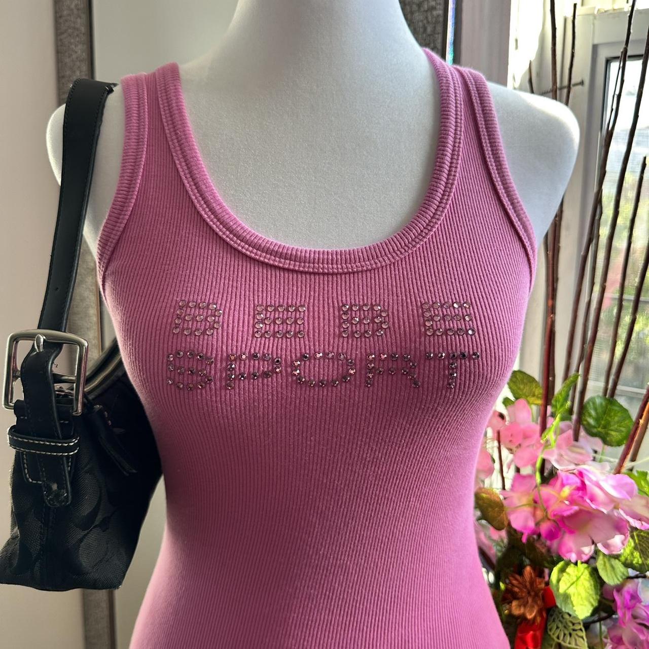 Bebe Women's Pink Crop-top | Depop