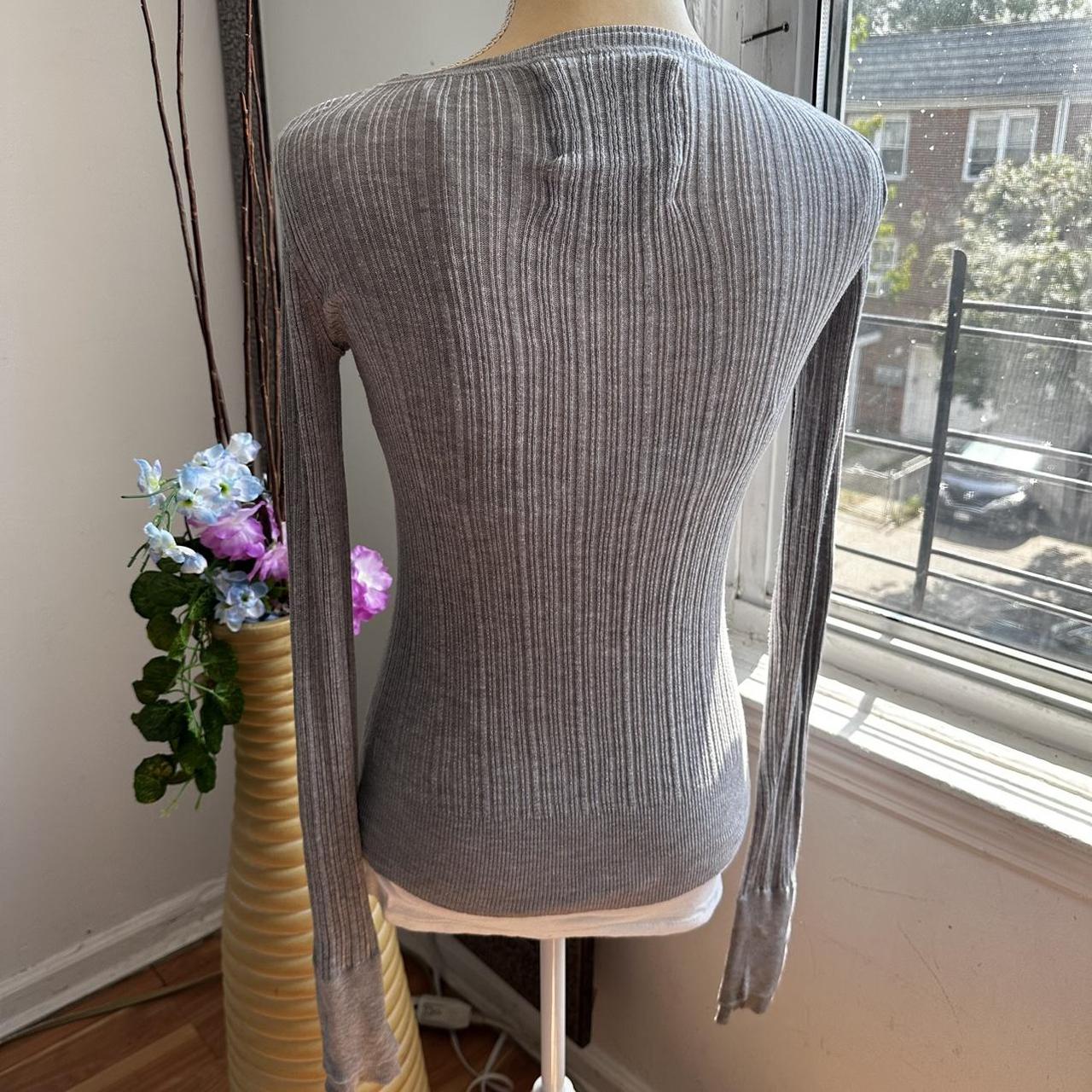 2000s Abercrombie & fitch grunge grey babydoll... - Depop