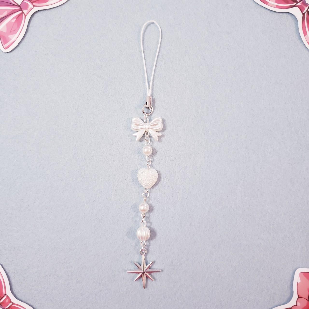 Handmade White Star Phone/Bag Charm 🎀 Handmade by... - Depop