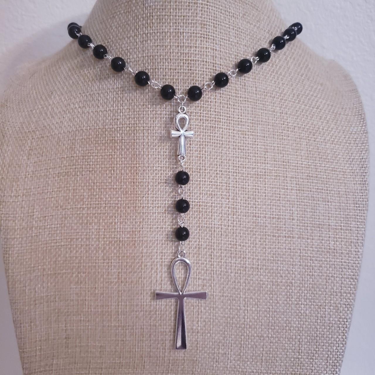Double Ankh Necklace ⚫ Necklace No. 131 🎀 Handmade... | Depop