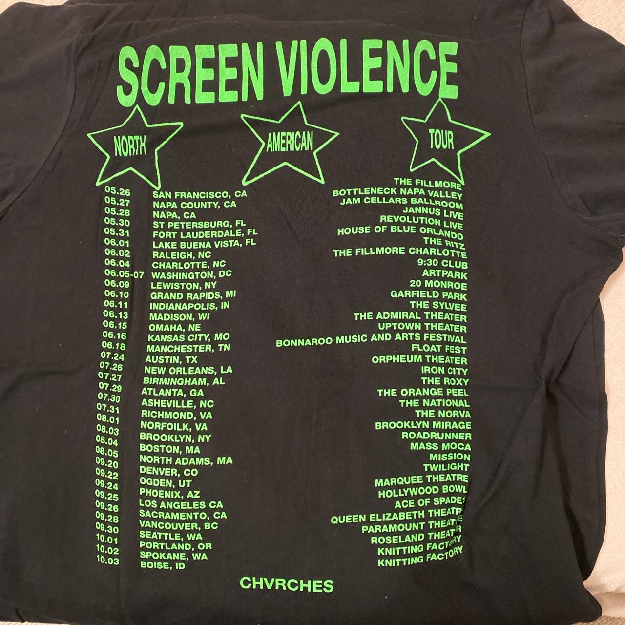 Chvrches “Screen Violence 2022” tour shirt Large... | Depop