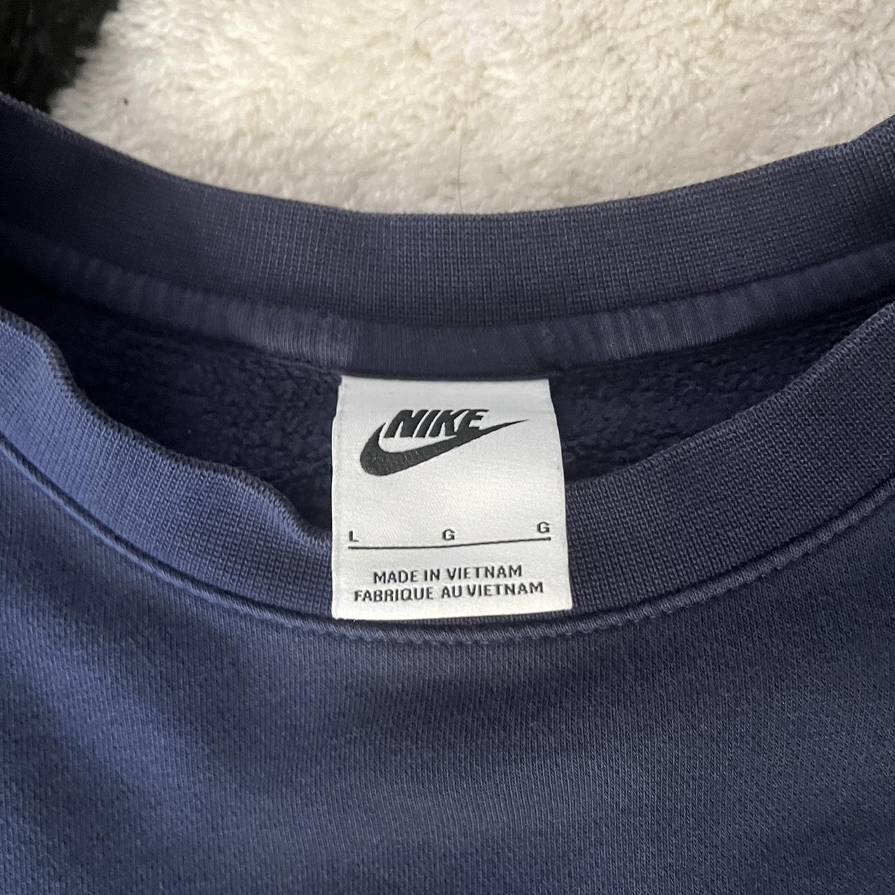 Nike blue crew neck - navy blue - size large - great... - Depop