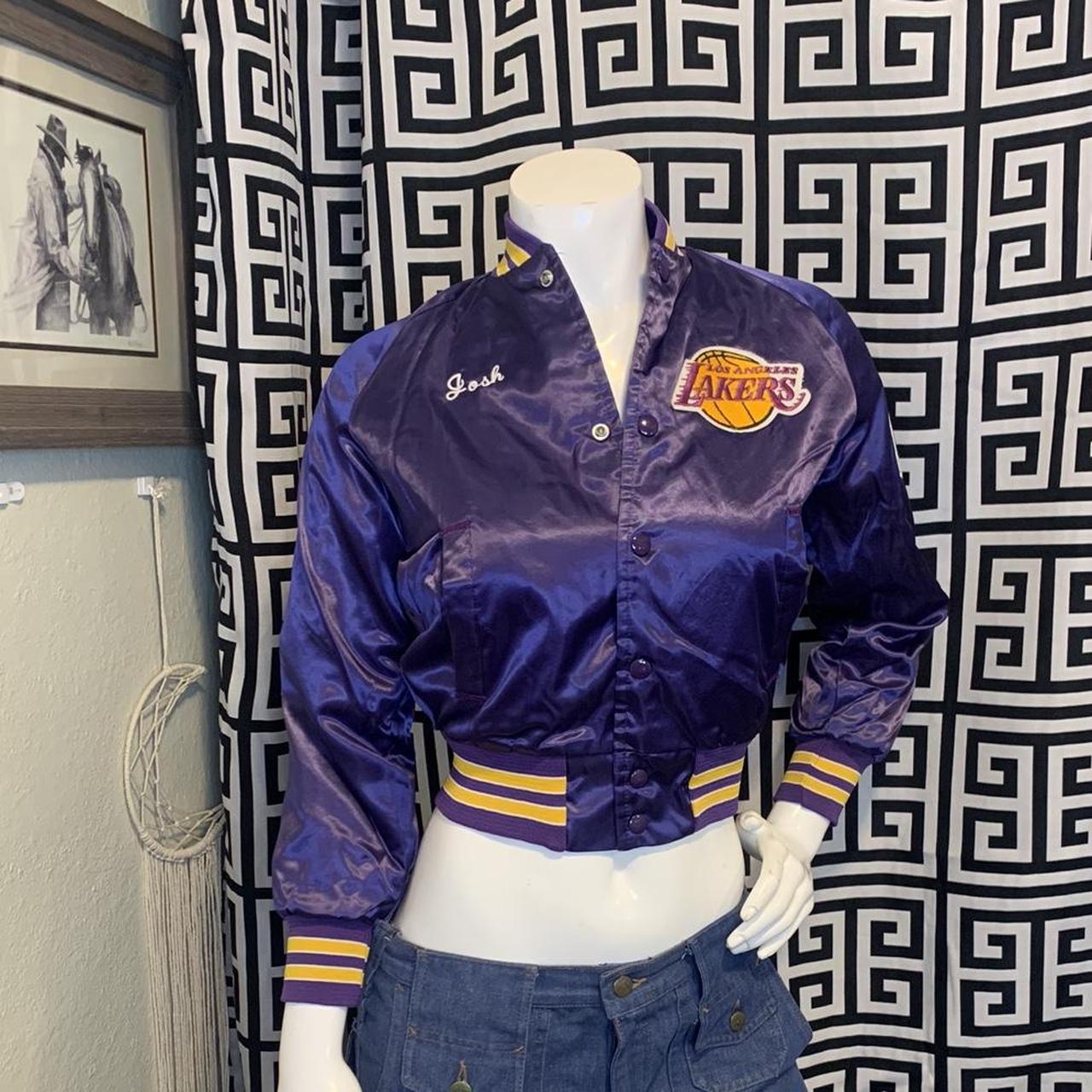 Vintage 80’s/90’s chalk line kids lakers Jacket, it... - Depop