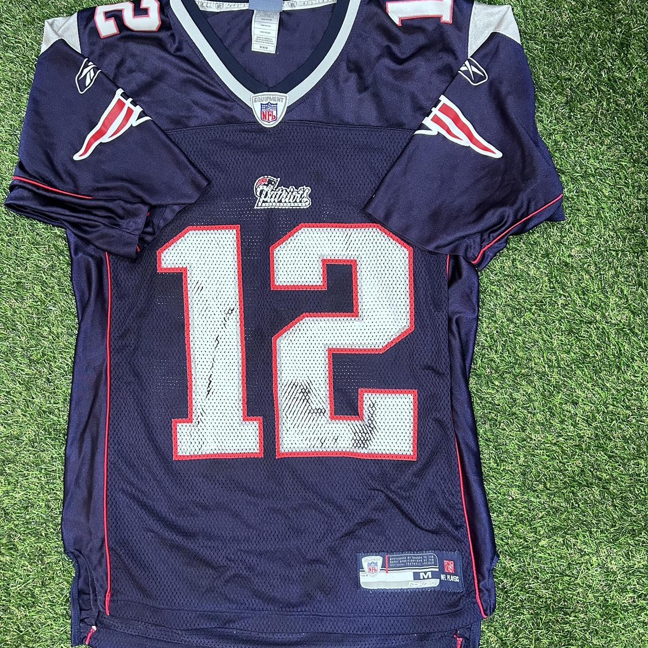 Reebok Tom Brady New England Patriots navy and red... - Depop