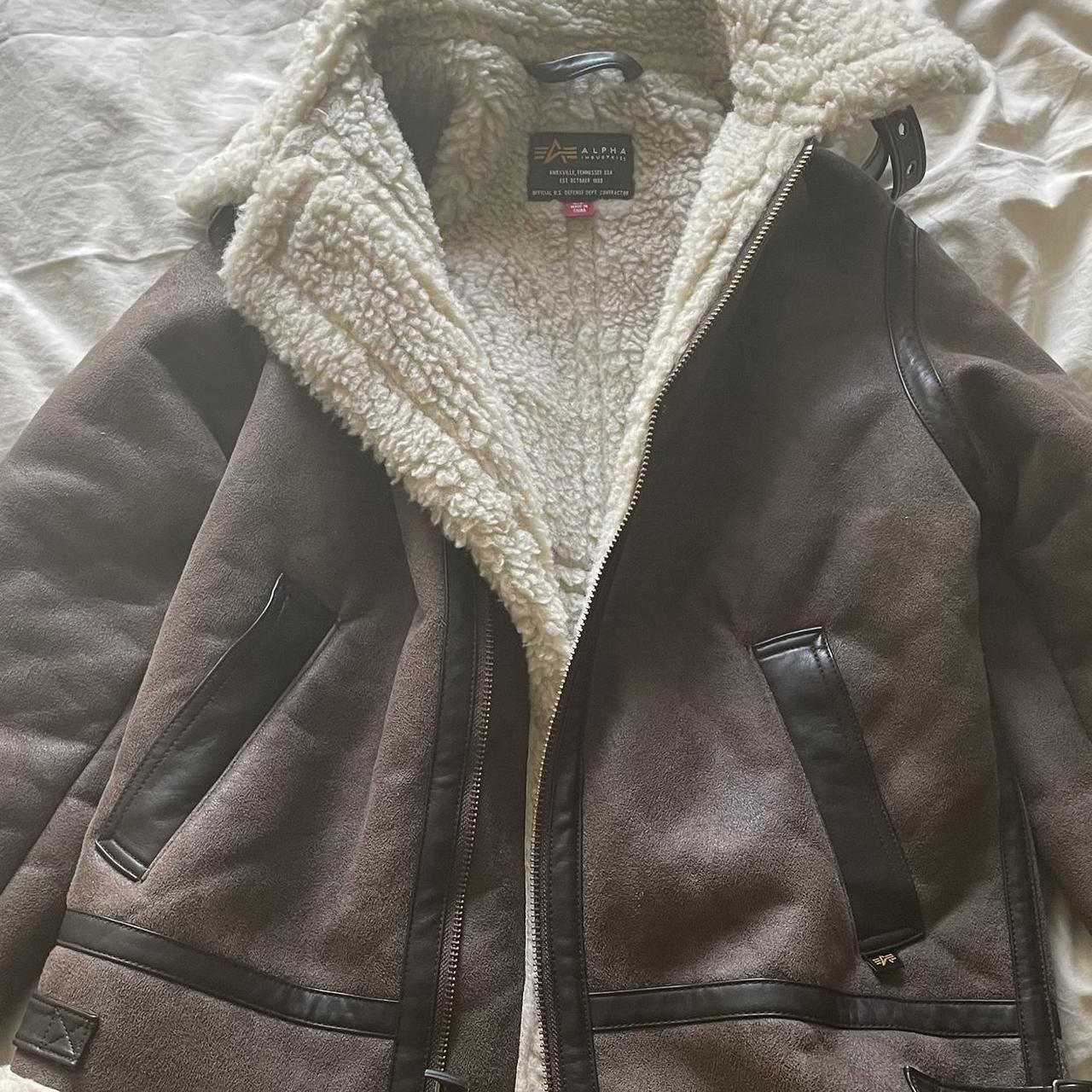 fuzzy brown jacket/coat! Super warm and cozy. Brown... - Depop