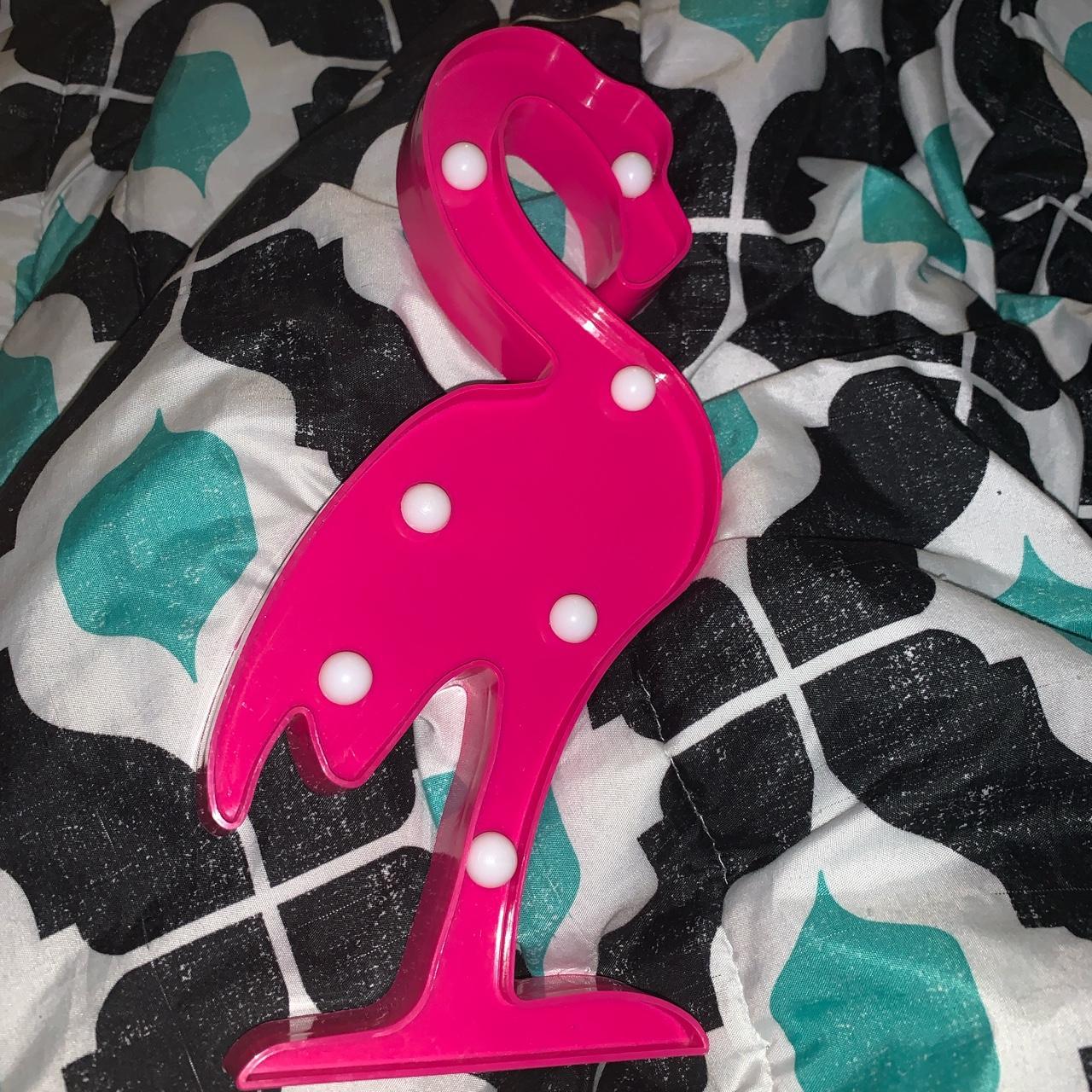Pink Flamingo Light Stand w/ ON & OFF switch Use a... - Depop