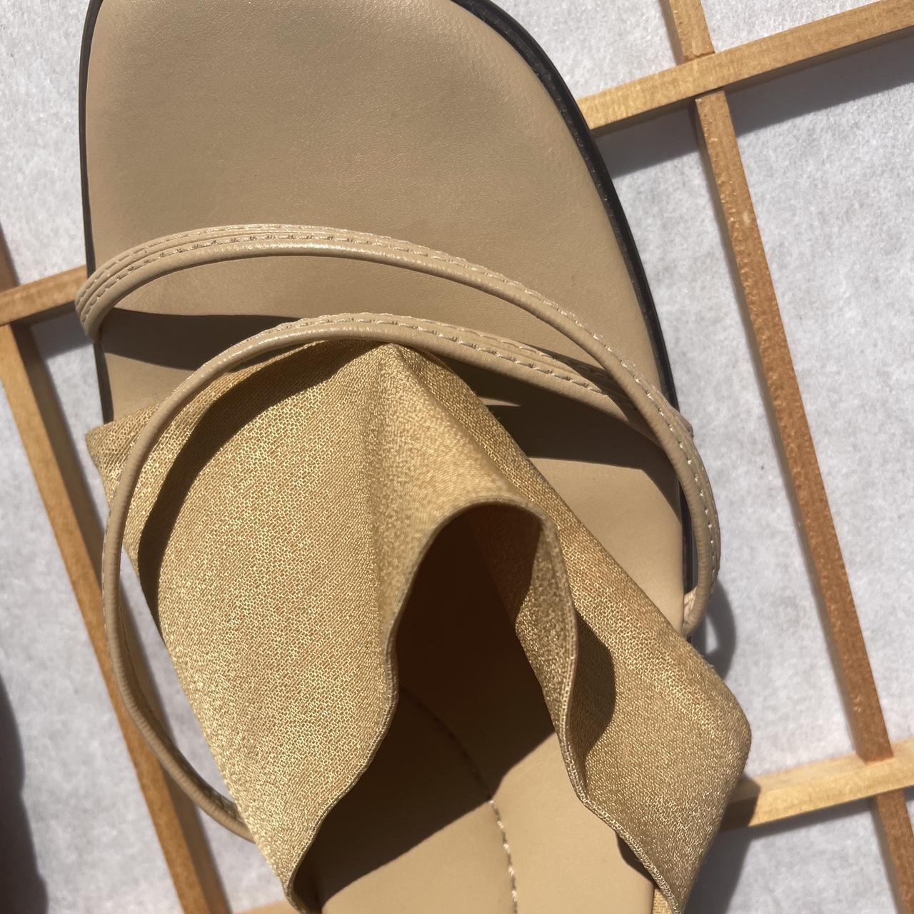 Beautiful sandy square toed sandals - Depop