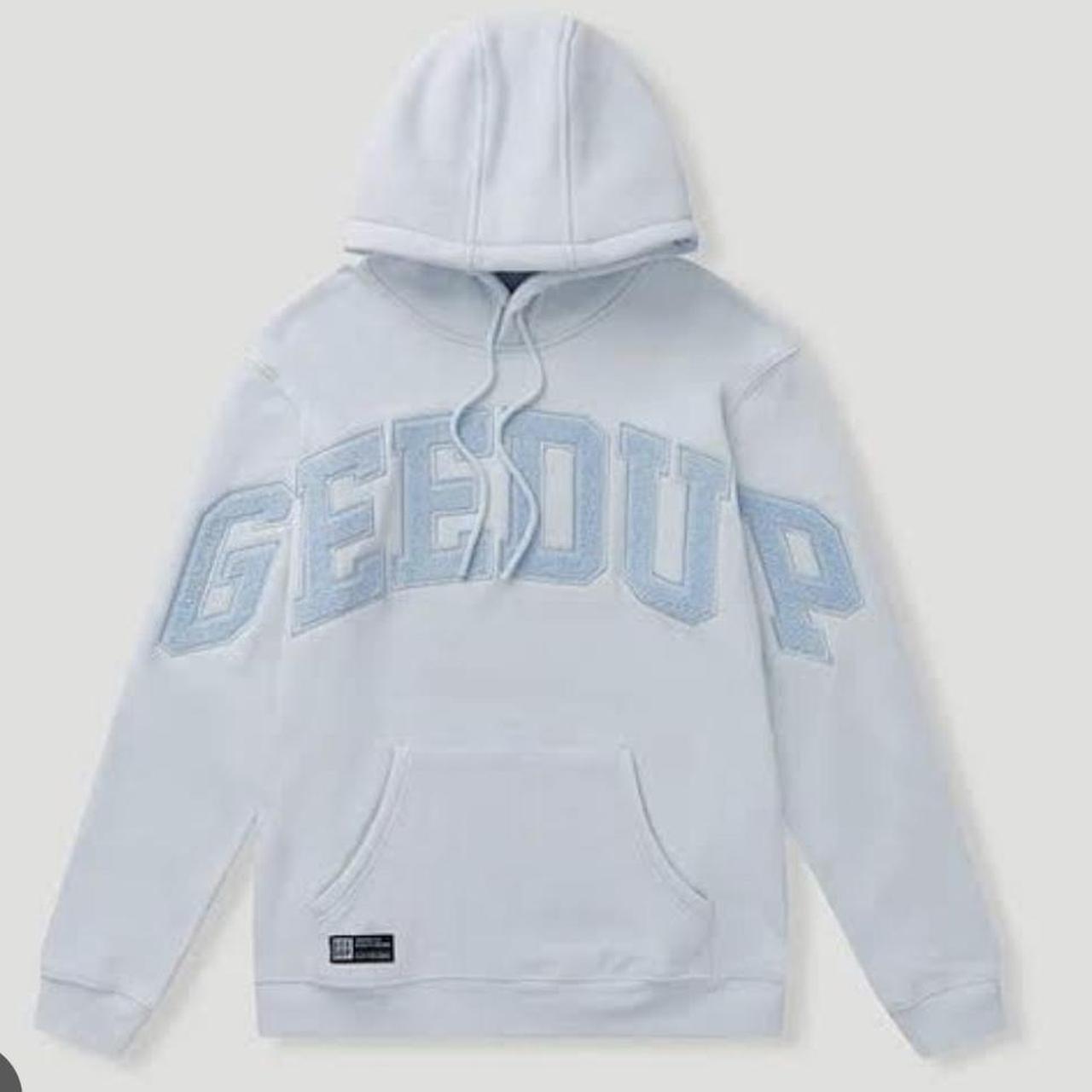 pale blue geedup jumper worn a couple times but no... - Depop