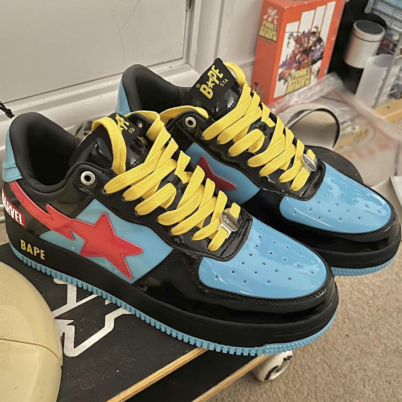 Bapestas Marvel 🪖Mint mint condition 🪖Worn a few... - Depop