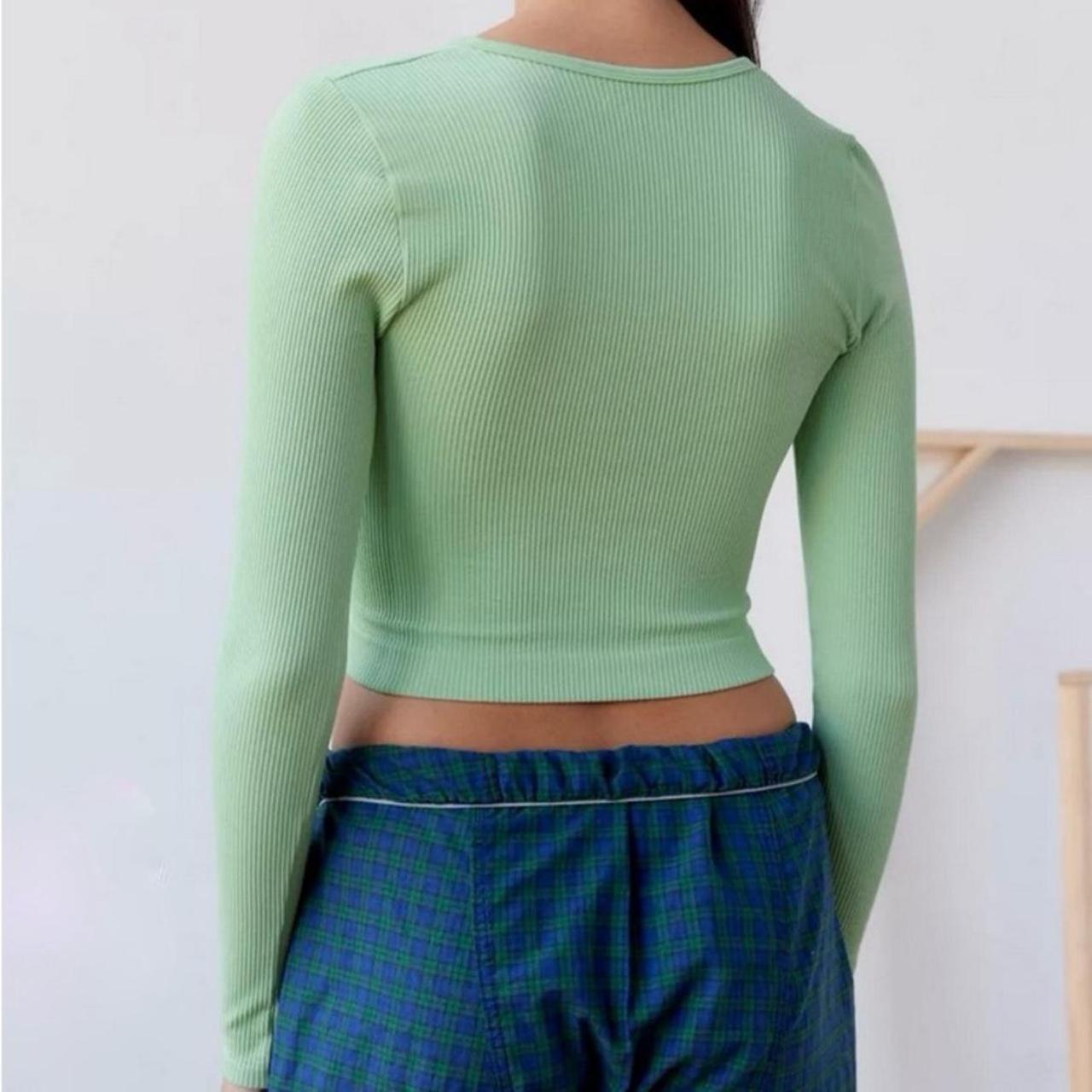 Light green urban outfitters long sleeve top, never... | Depop