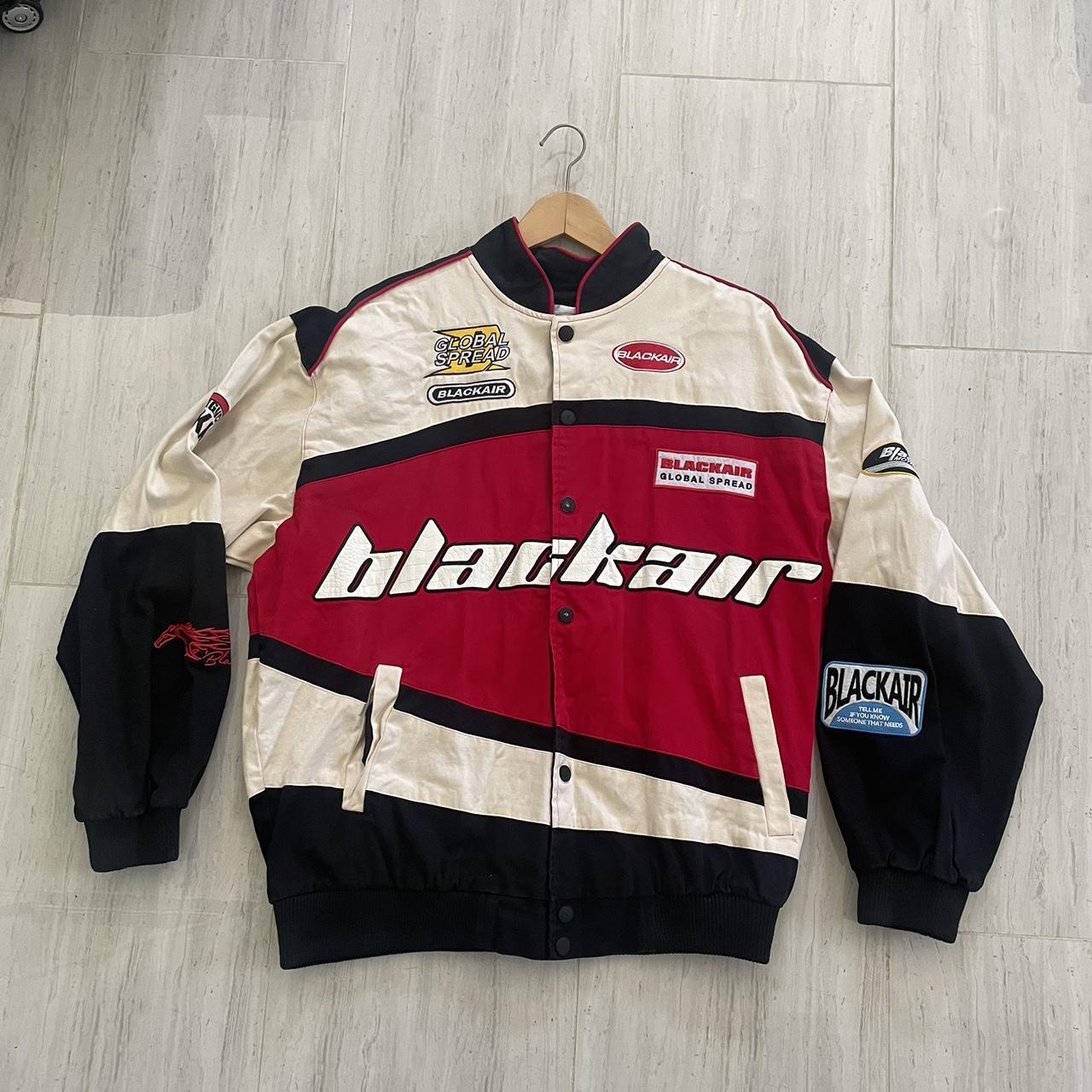 Black Air Racing Jacket Red Size XL - Depop