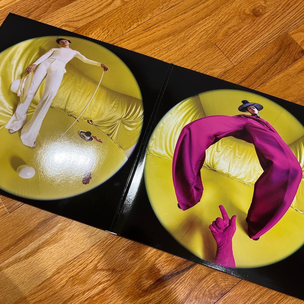 harry styles fine line vinyl black pressing. opened,... - Depop